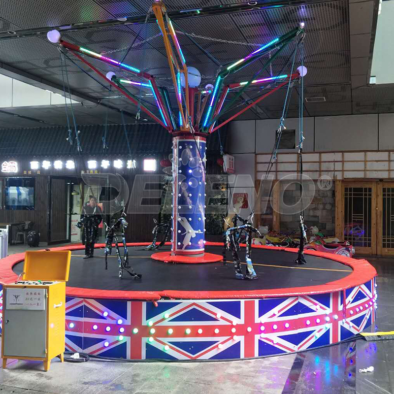 6-คนหมุนมือถือบันจี้จัมแทรมโพลีน - สนามเด็กเล่นในร่ม, แทรมโพลีนพาร์ค ...