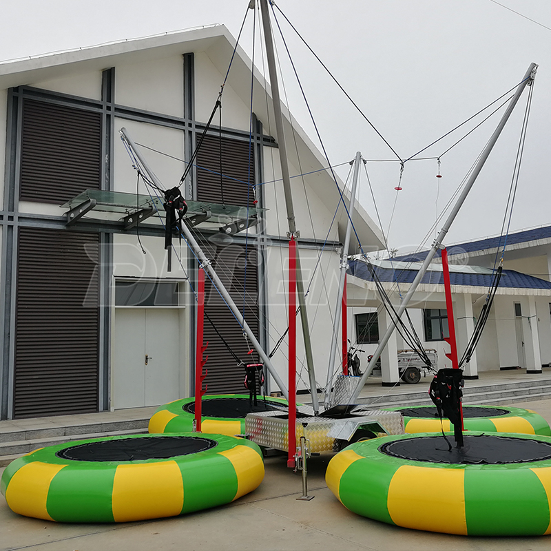 Inflatable 4-person Bungee Trampoline – indoor playground, trampoline ...