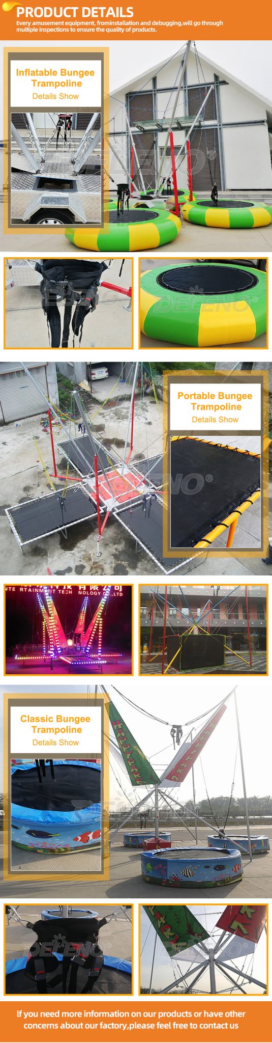 Inflatable 4-person Bungee Trampoline – indoor playground, trampoline ...
